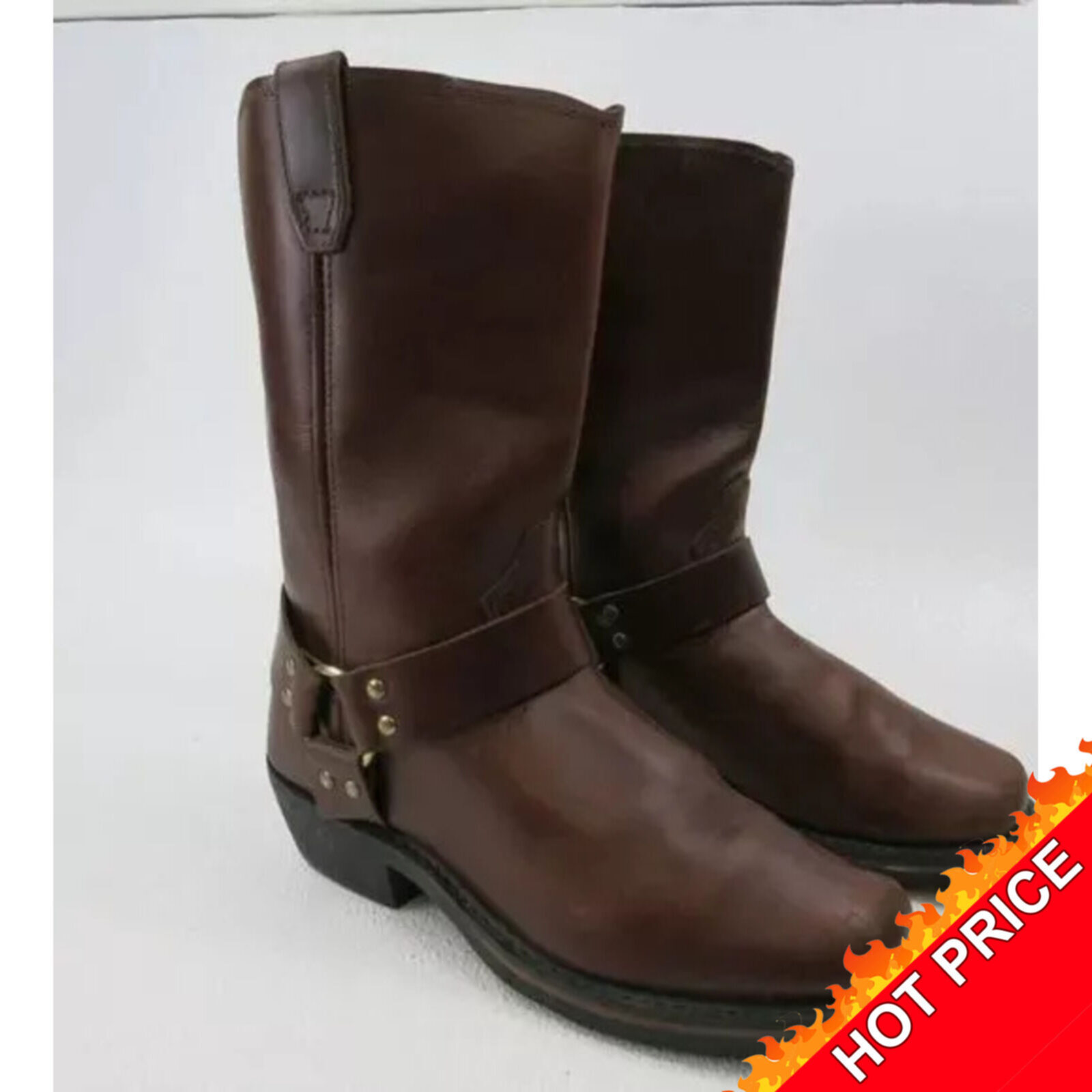 Shop Dingo Mens 11" Gaucho Brown Harness Biker Boot DIS19056 | Save Now ...