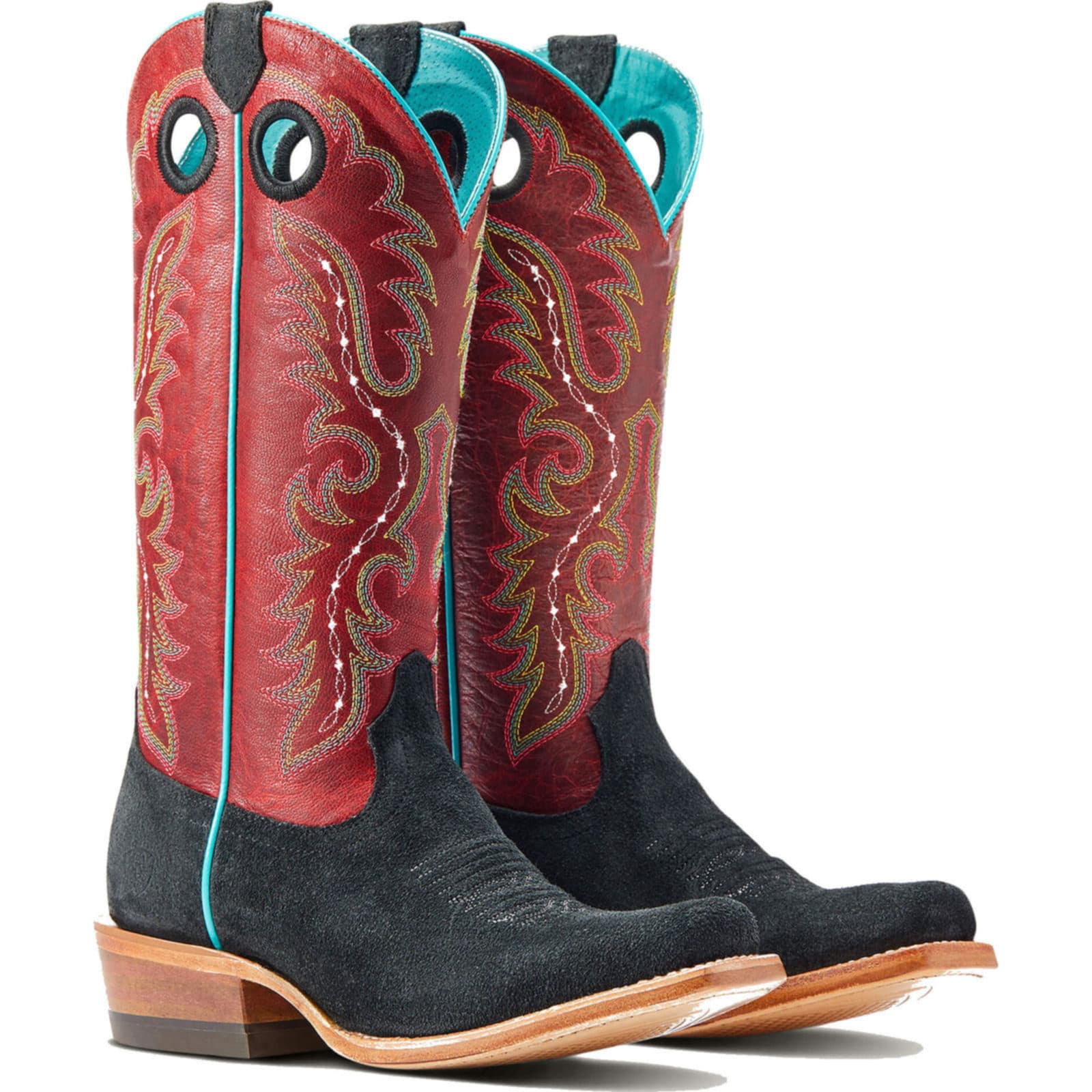 Shop Ariat Womens Futurity Boon Black Roughout-Crimson Boot10044402 ...