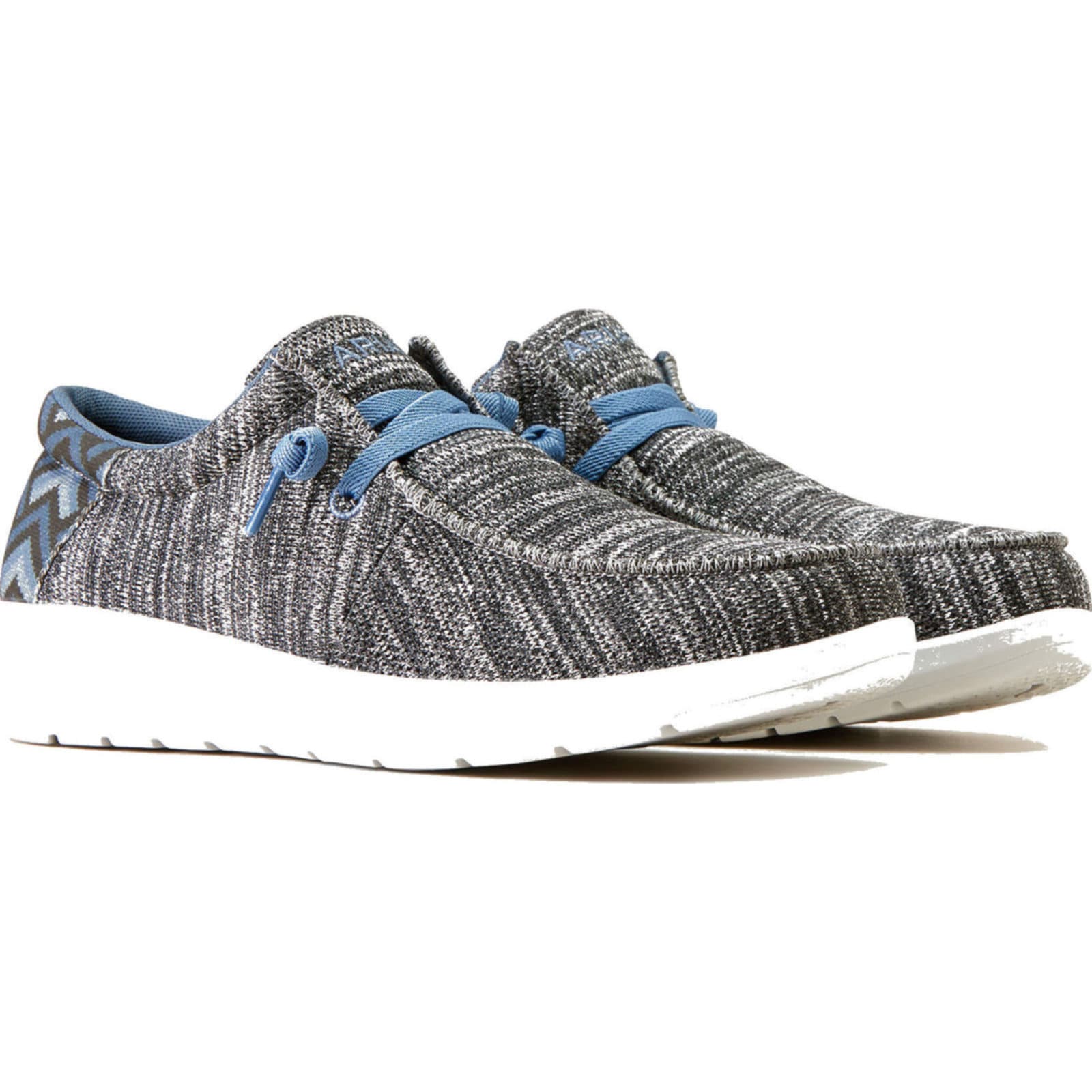 Shop Ariat Mens Hilo Stretch Lace Heather Grey-Blue Aztec Print ...