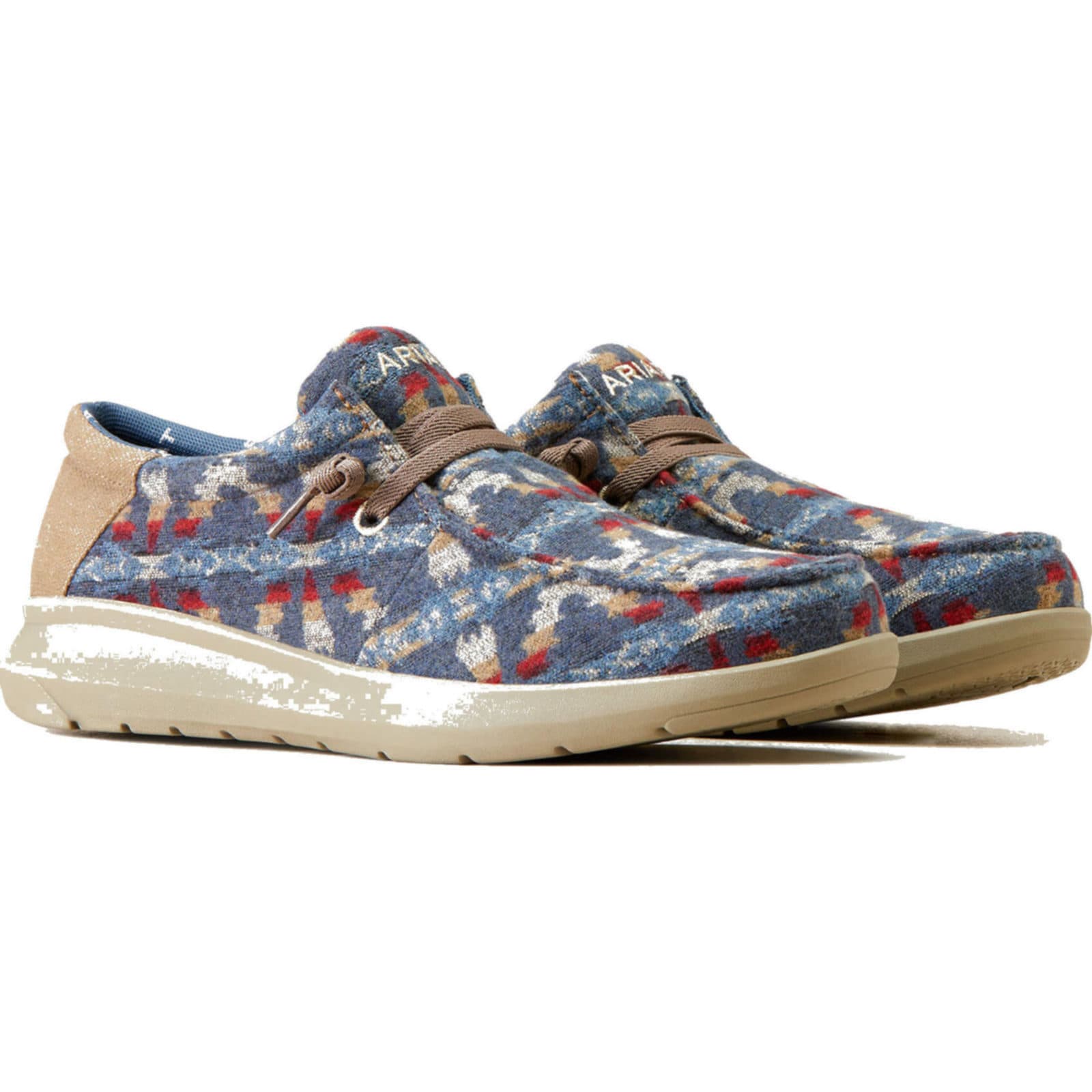 Shop Ariat Mens Hilo Stretch Lace Blue Aztec Wooly-Tan Boot 10046908 ...