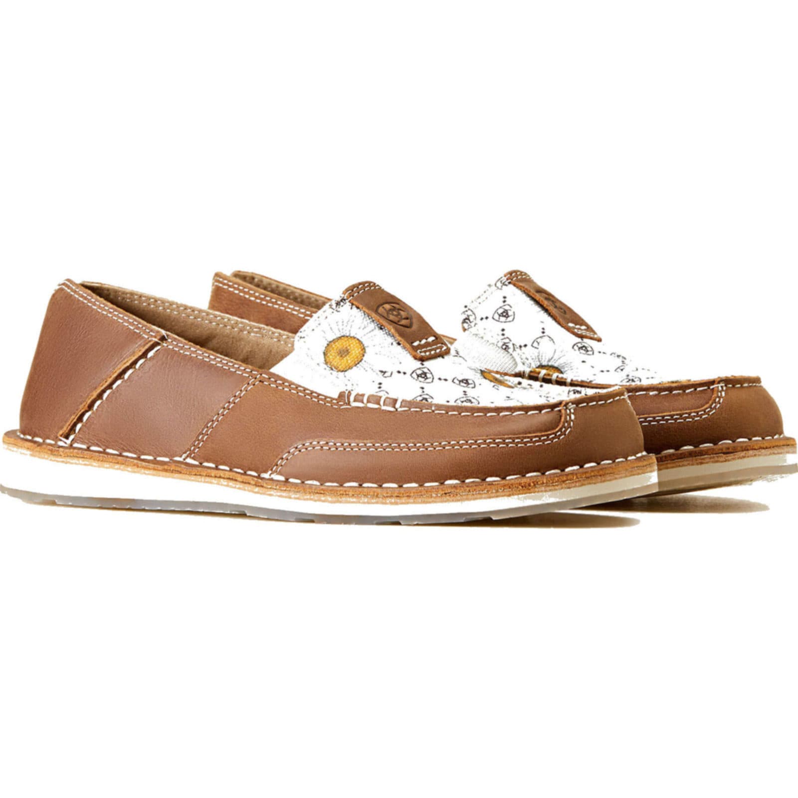 Shop Ariat Womens Cruiser Carmella Brown-Daisy Logo Print Boot10046915 ...