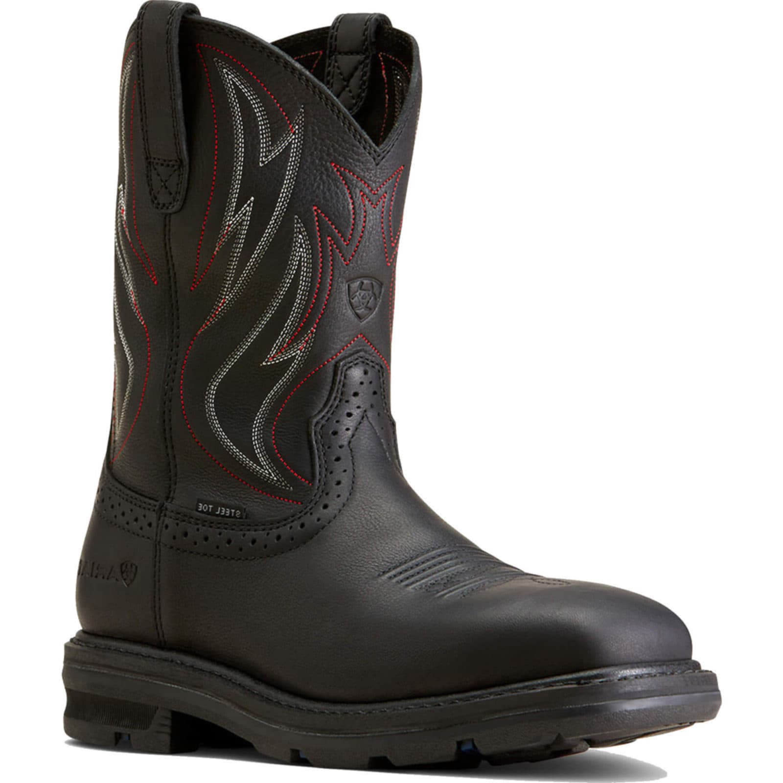Shop Ariat Mens Sierra Shock Shield Wide Square Toe Black Boot 10046929 ...