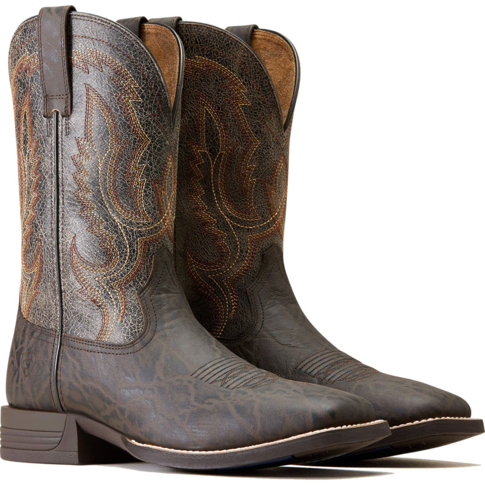 Shop Ariat Mens Steadfast Chocolate Elephant Print-Crinkled Grey ...