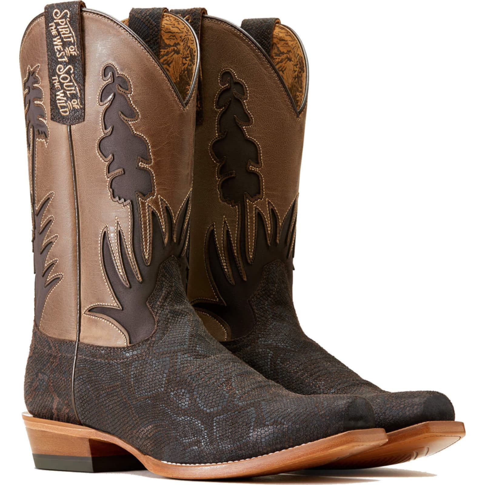 Shop Ariat Mens High Stepper Sendero Chocolate Snake Print-Ole Tan ...