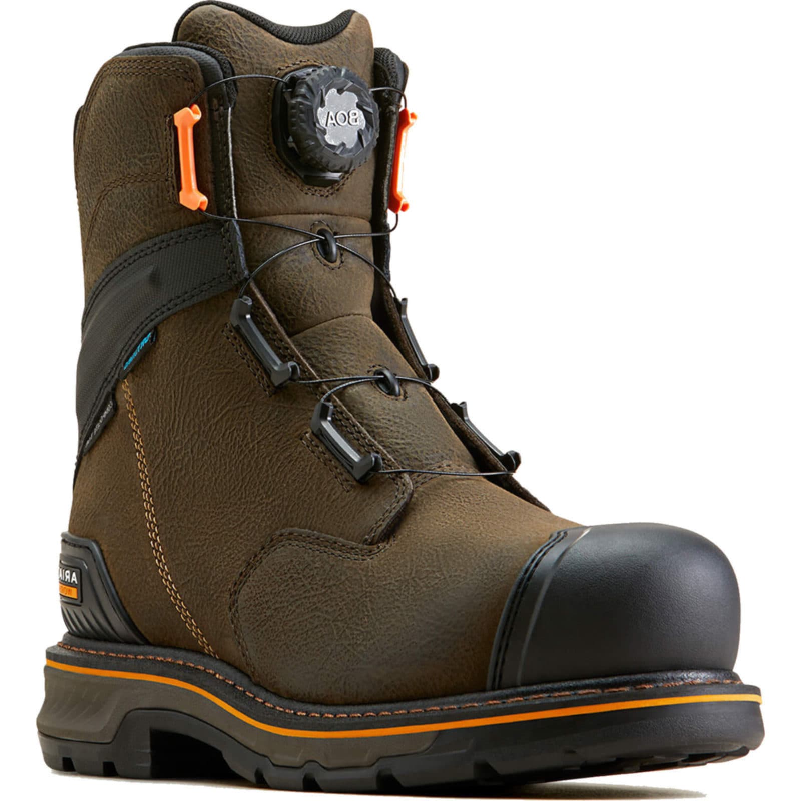 Shop Ariat Mens Stump Jumper 8" BOA Waterproof Composite Toe Work Boot ...