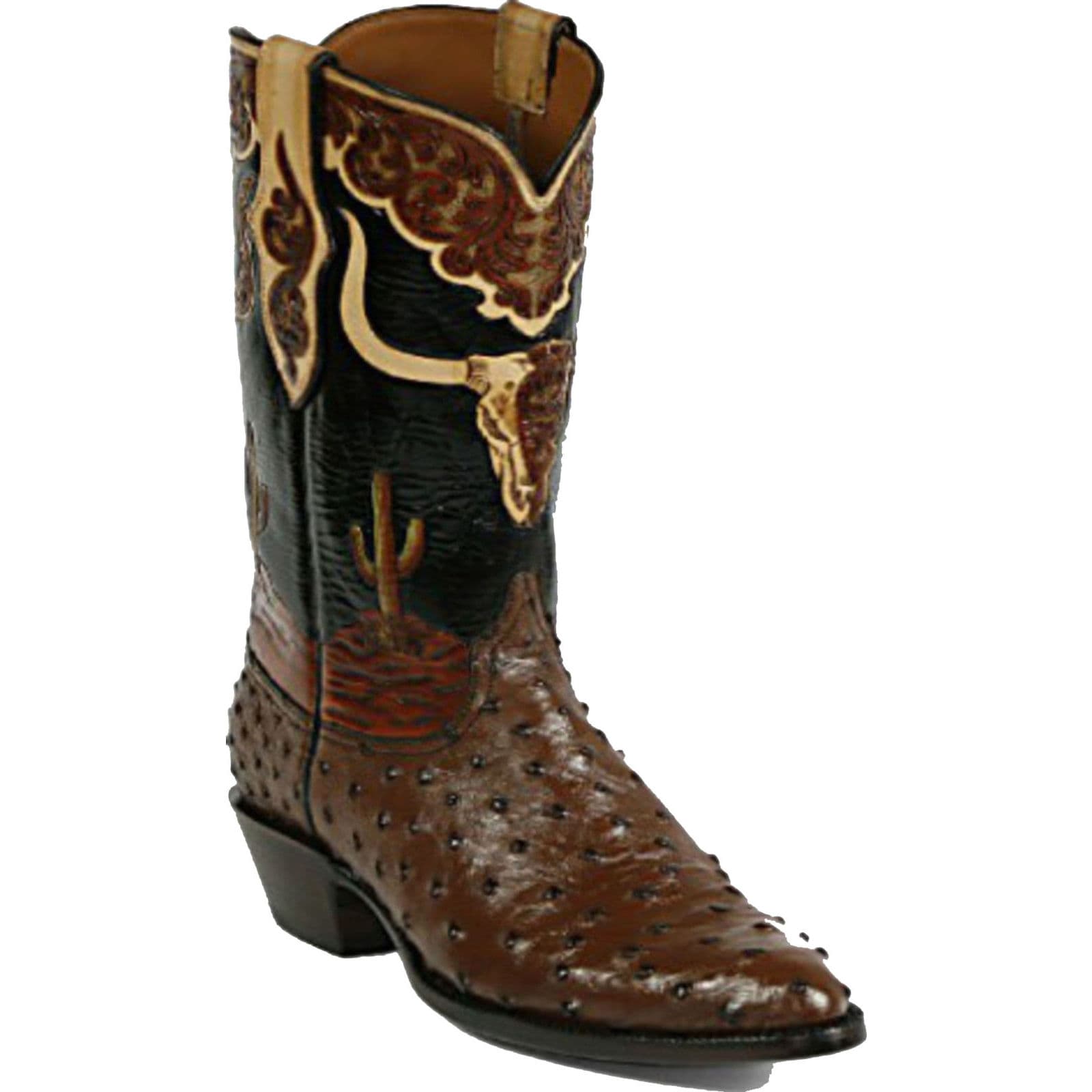 Shop Black Jack Mistic Skull Design Craftsman Hand-Tooled Cowboy Boot ...