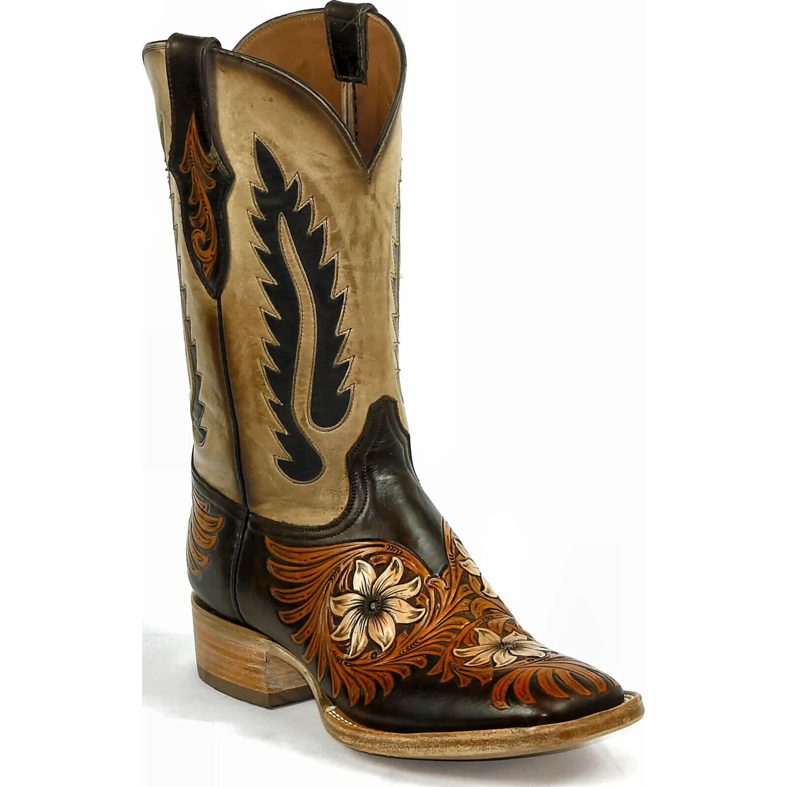 Shop Black Jack Terlingua Inlay Design Western Boot HT-1826 Free ...