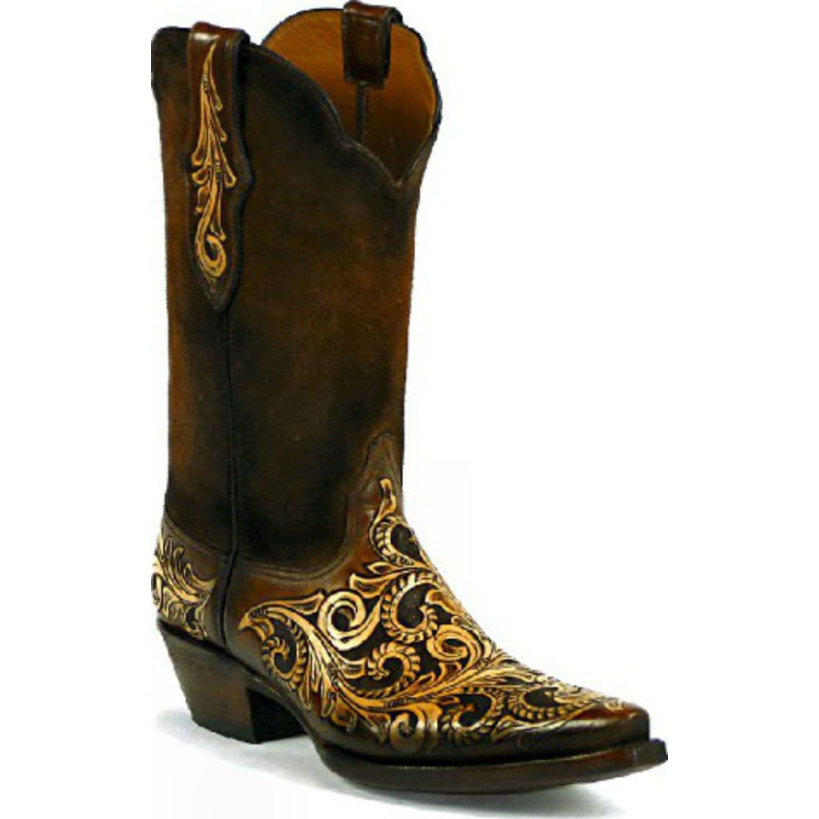 Shop Black Jack Plain Tops Craftsman Hand-Tooled Cowboy Boot HT-316 ...