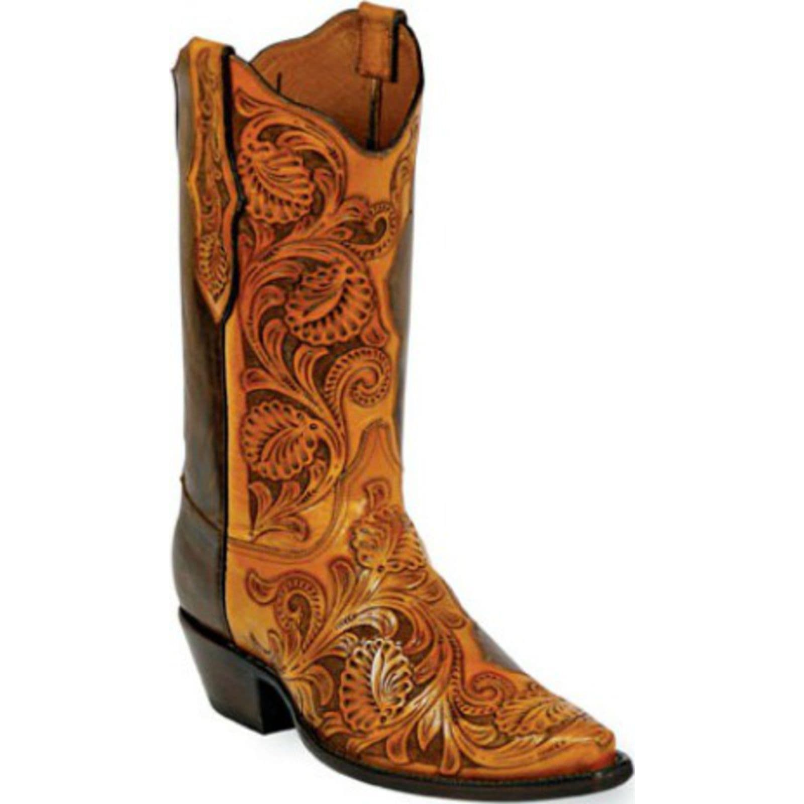 Shop Black Jack Houser Ii Design Craftsman Hand-Tooled Cowboy Boot HT ...