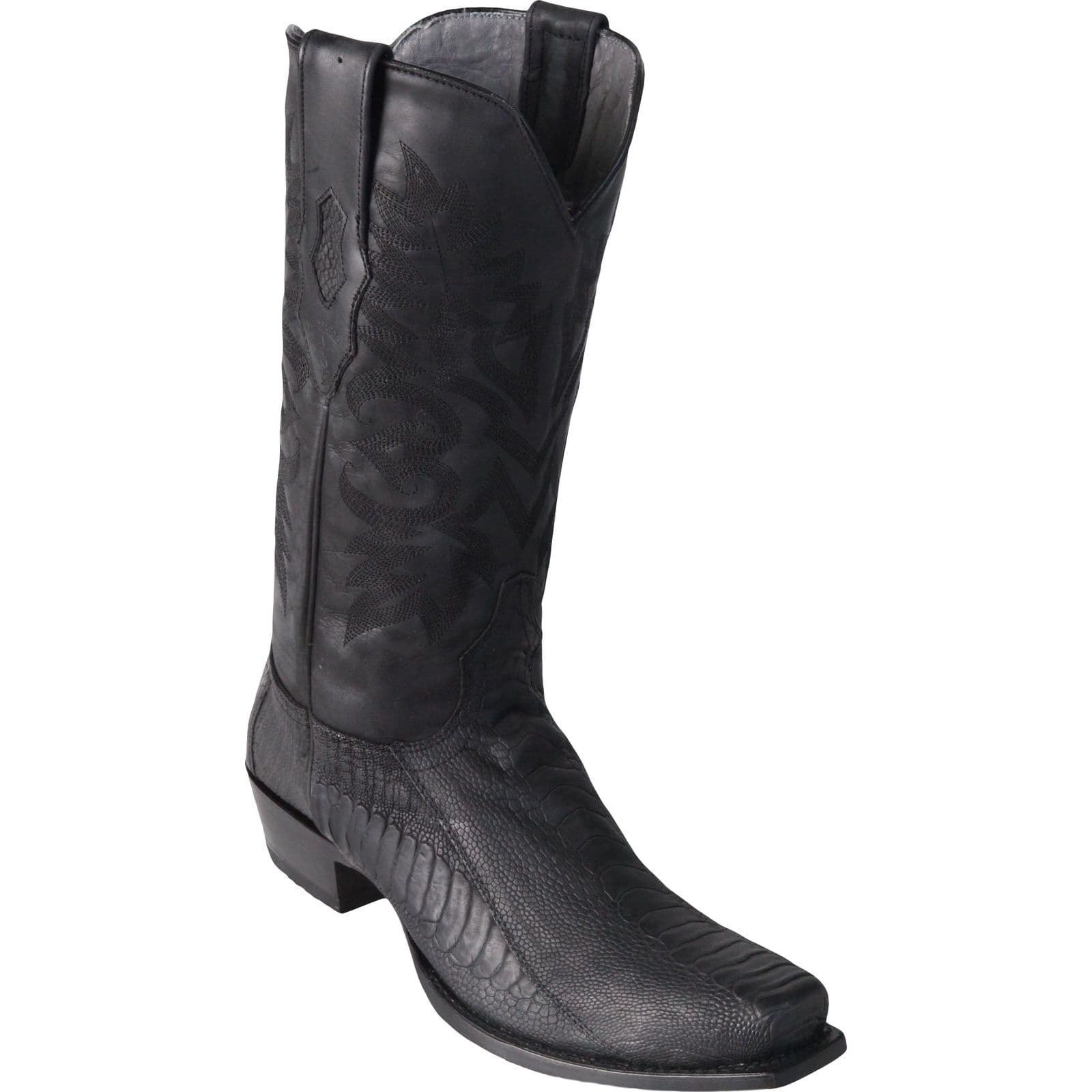 Shop Los Altos Mens 7 Inch 7 Toe Ostrich Leg Black Cowboy