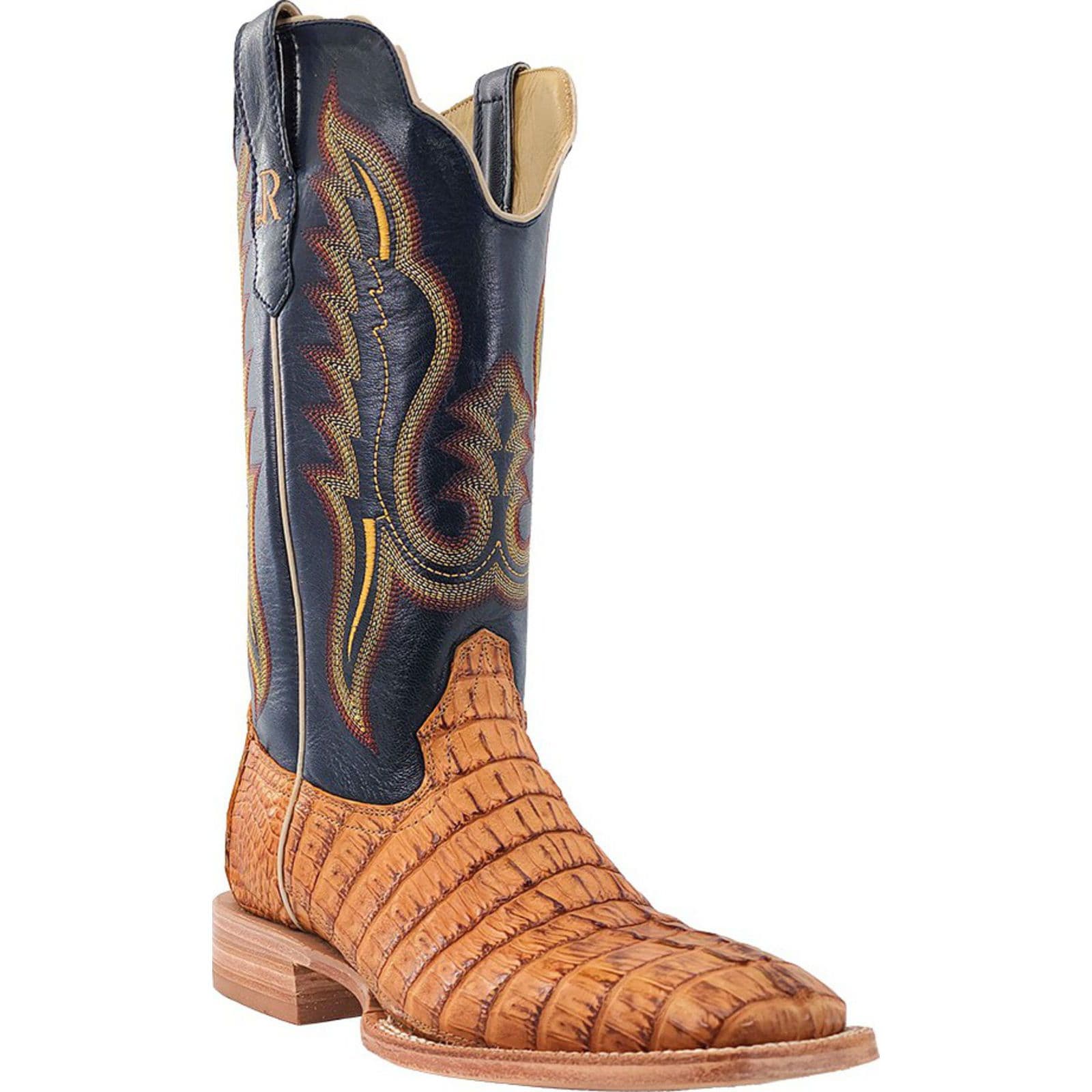 Shop RWatson Mens Saddle Hornback Caiman Tail Western Boots RW3010-2 ...