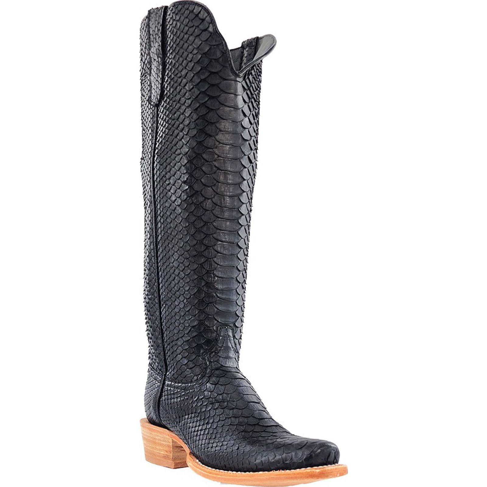 Shop RWatson Womens 17" Black Python Cowgirl Boots RWL7211-1 | Save 20% ...