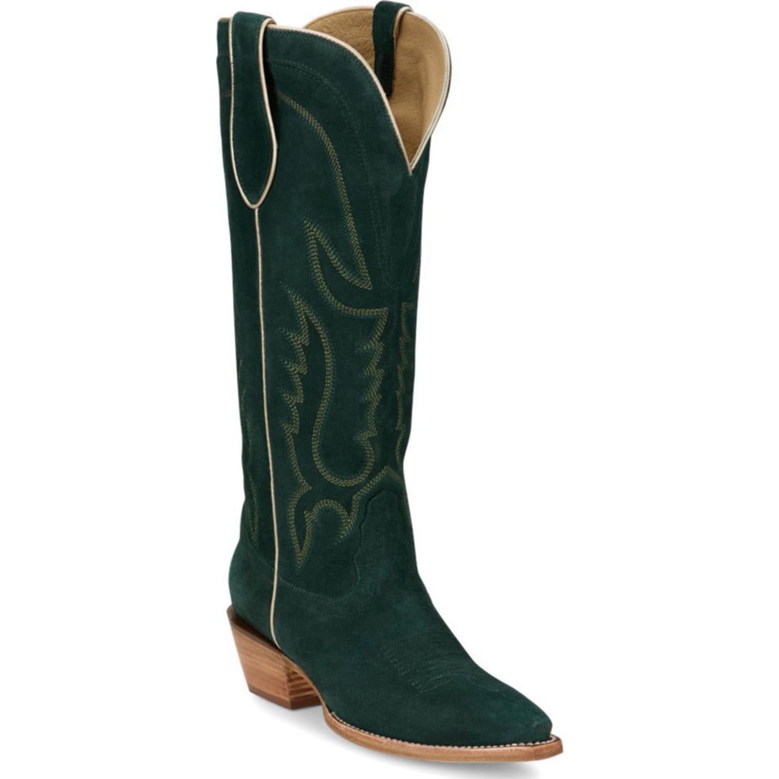 Shop Tony Lama Womens 15 Liz Emerald Suede Western Boots DR4262 ...